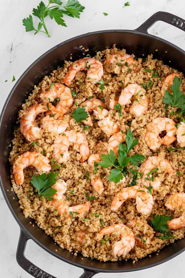 Garlic Shrimp and Quinoa - As Easy As Apple Pie